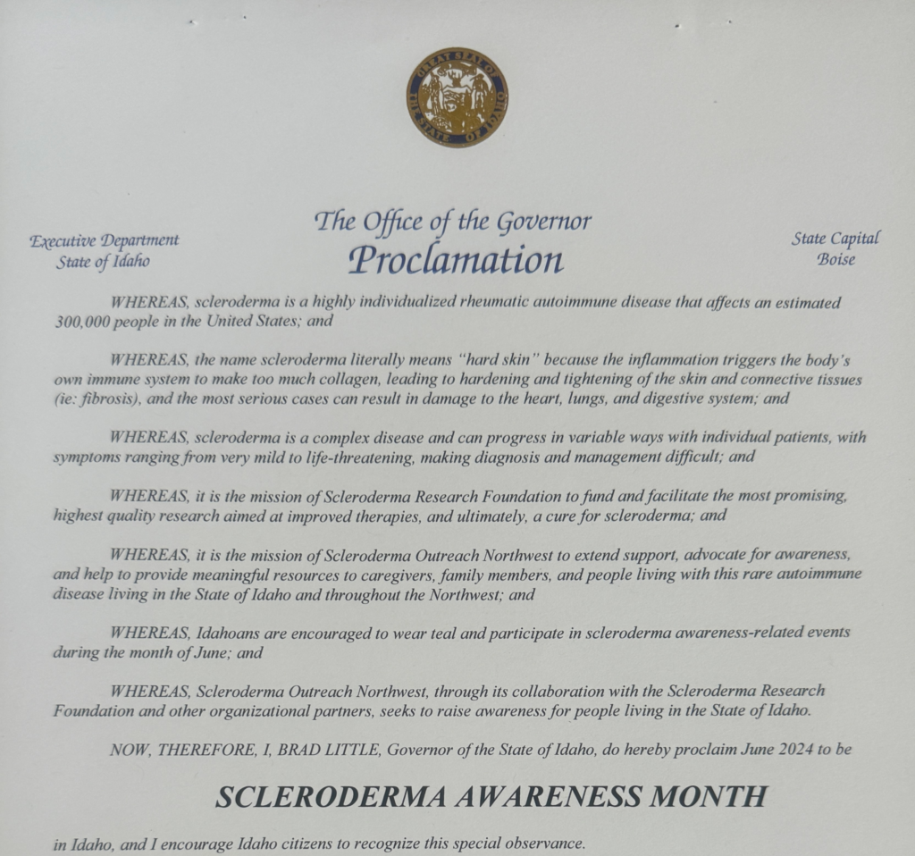 Idaho and Washington Governors Sign Proclamations of Scleroderma ...